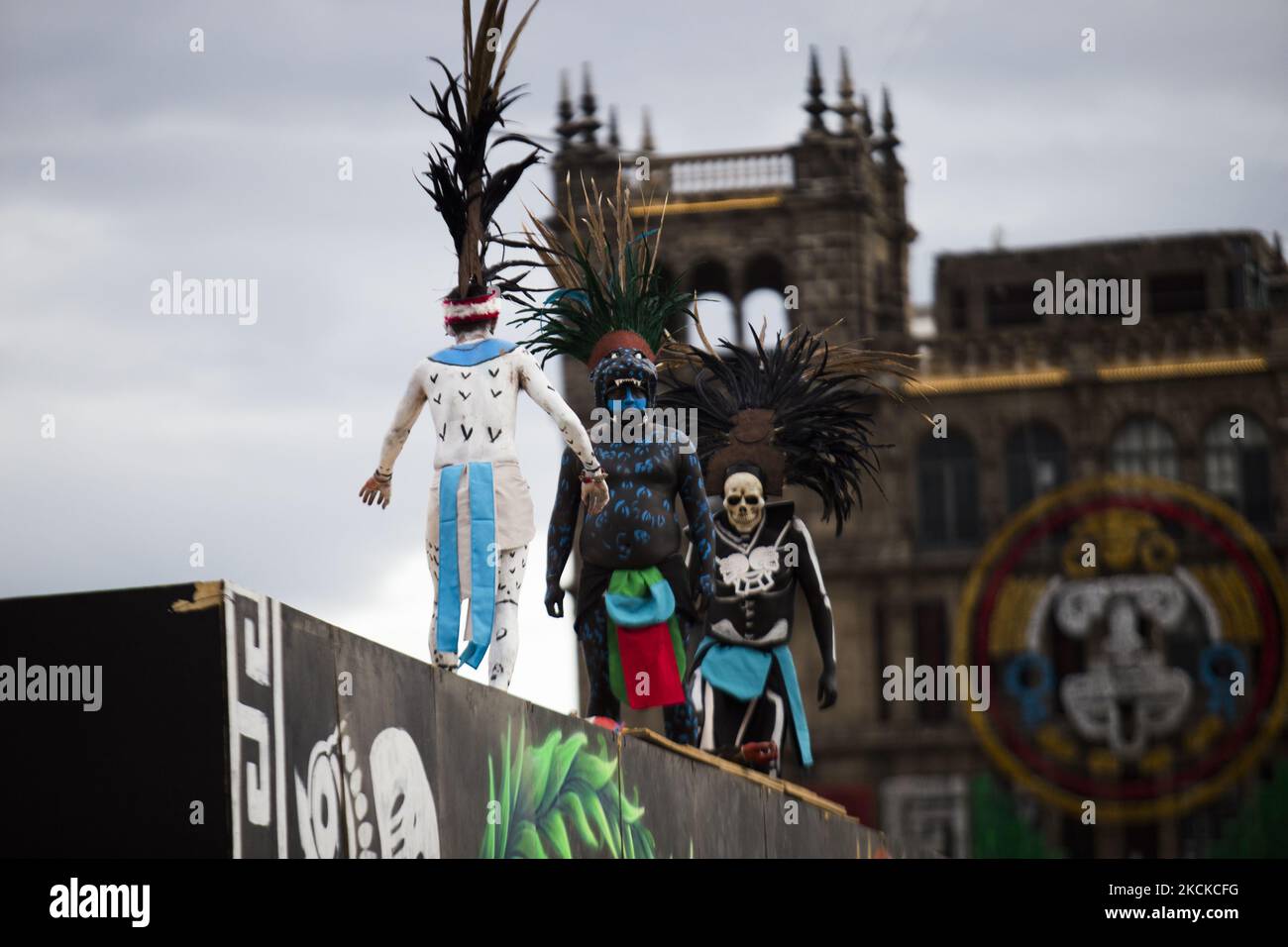 Scenic representation of the pre-Hispanic ball game "Tlachtli" in the ...