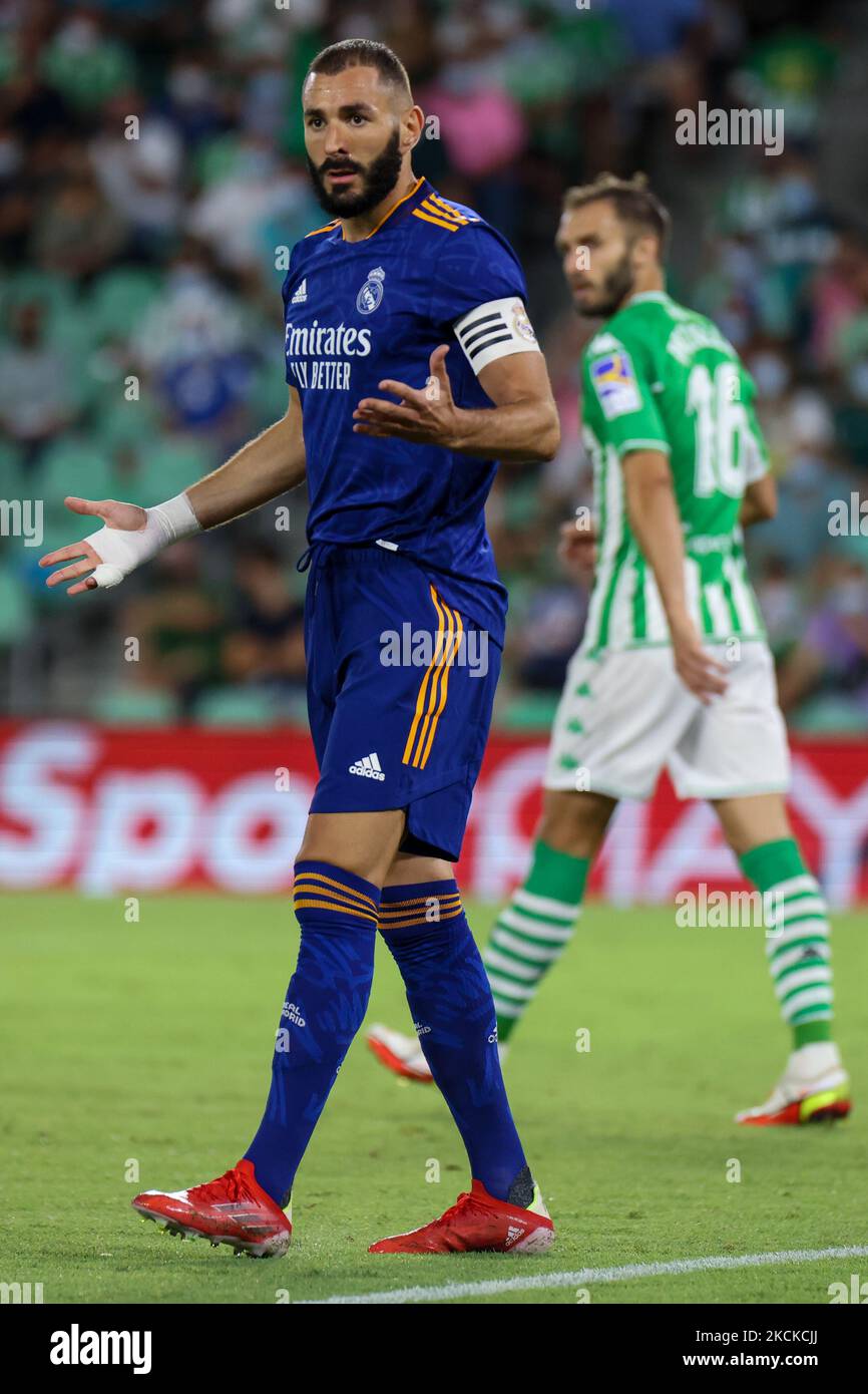 Karim Benzema of Real Madrid CF during the La Liga Santader match ...