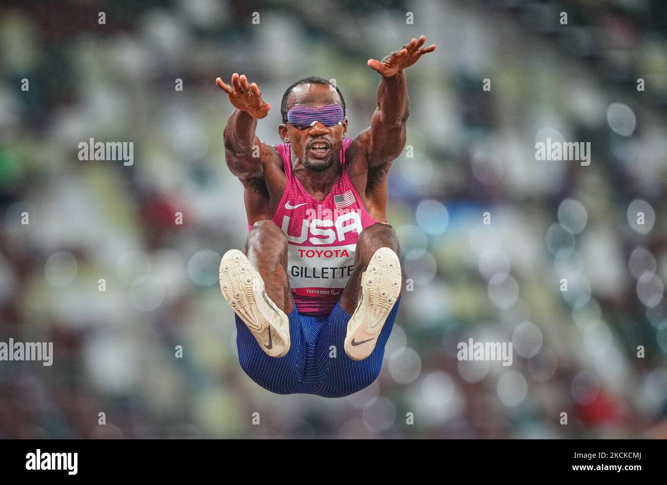 Lex Gillette from during athletics at the Tokyo Paralympics, Tokyo ...