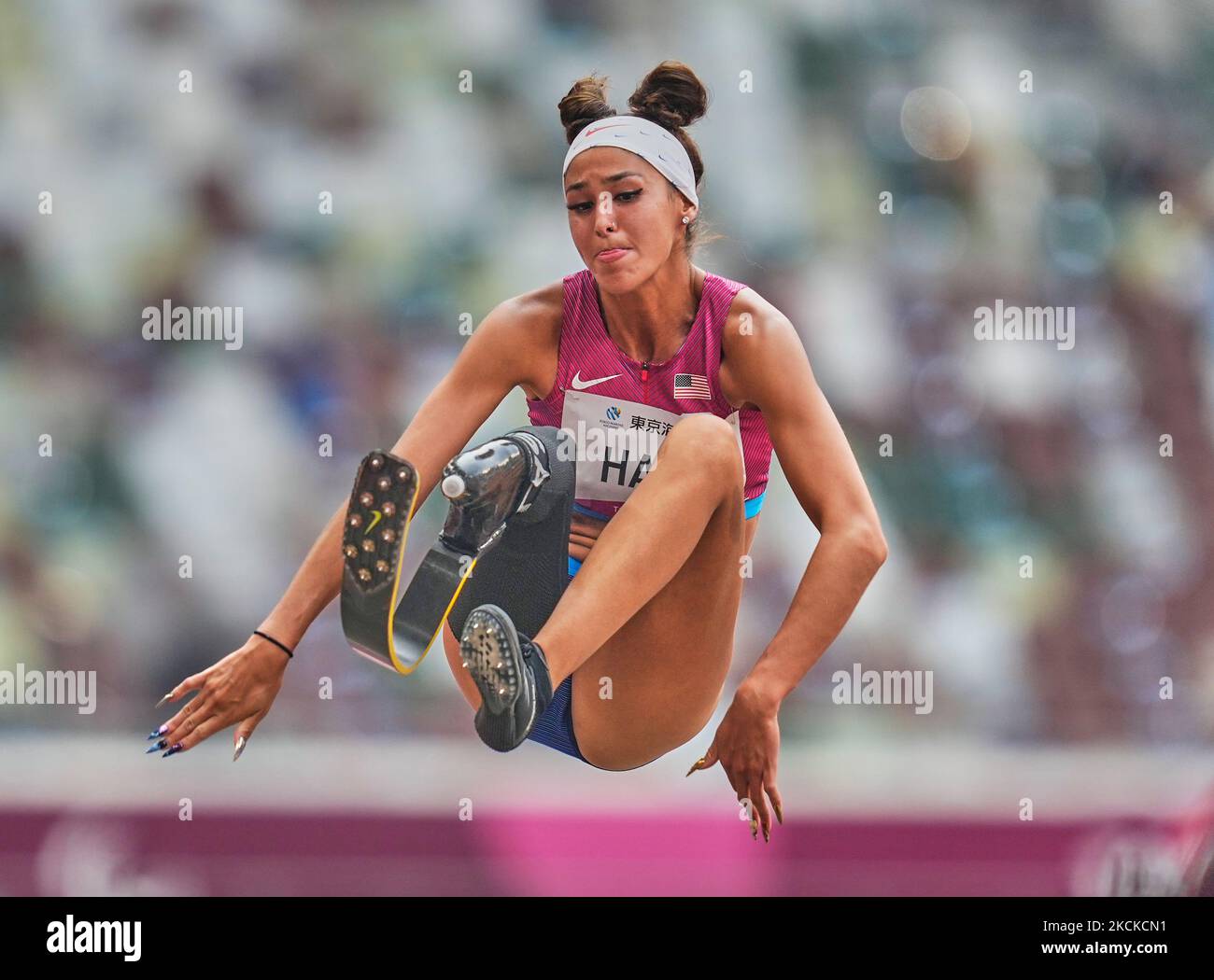 Beatriz Hatz from during athletics at the Tokyo Paralympics, Tokyo ...
