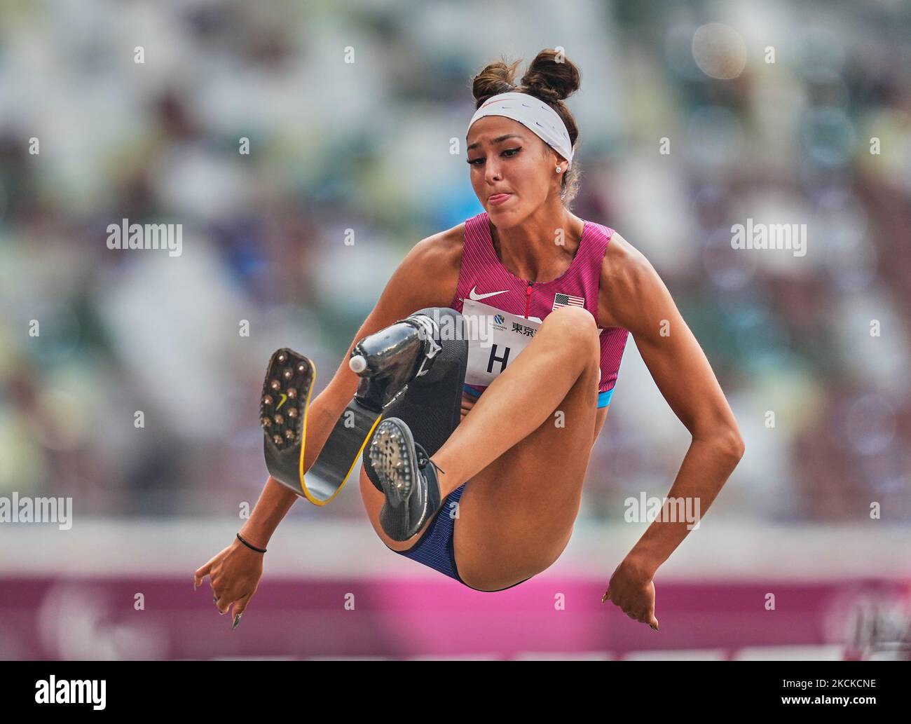 Beatriz Hatz from during athletics at the Tokyo Paralympics, Tokyo ...