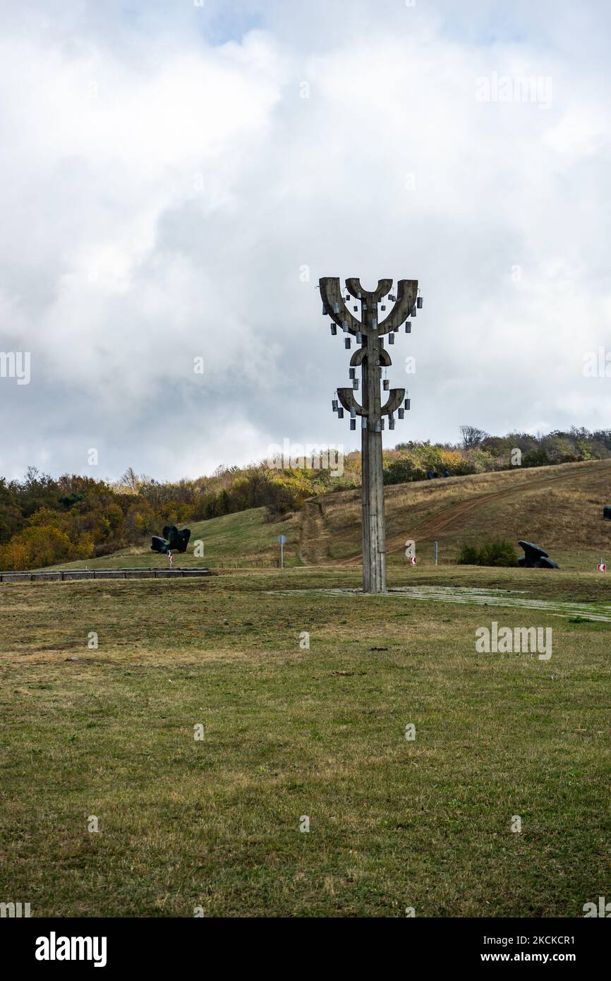 Giant swards of Didgori battle monument, famous travel landmark of ...
