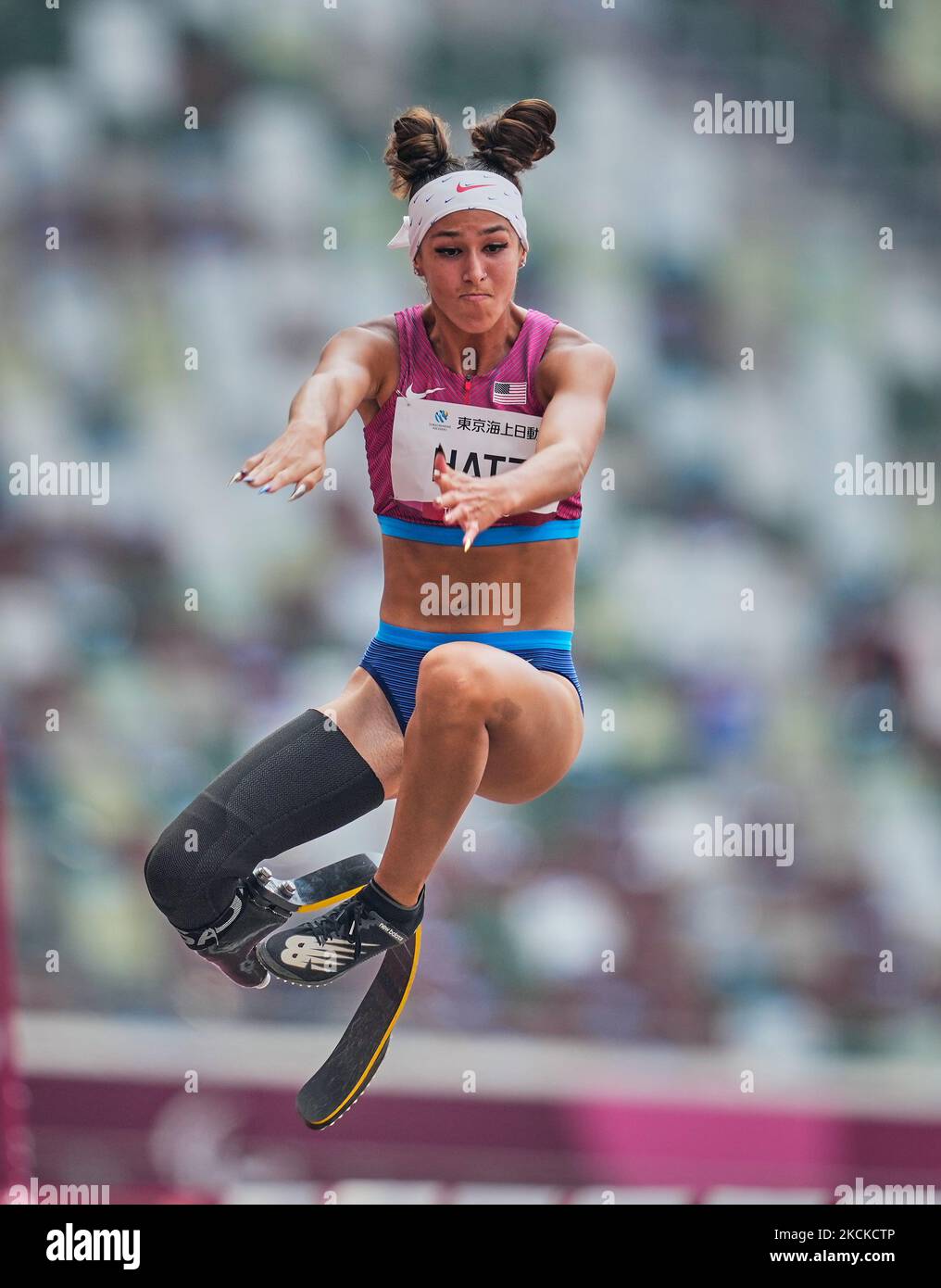 Beatriz Hatz from during athletics at the Tokyo Paralympics, Tokyo ...