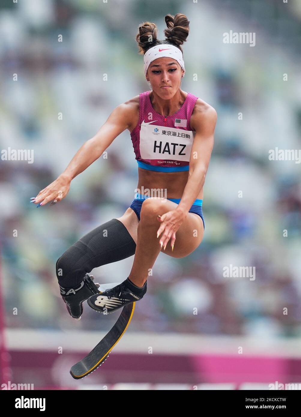 Beatriz Hatz from during athletics at the Tokyo Paralympics, Tokyo Olympic Stadium, Tokyo, Japan ...