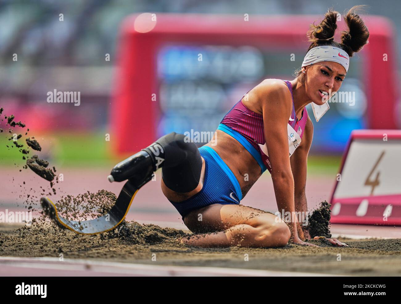 Beatriz Hatz from during athletics at the Tokyo Paralympics, Tokyo ...