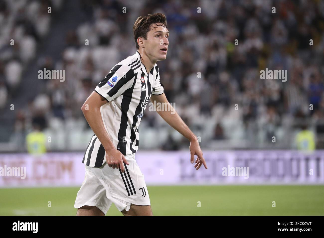 Federico Chiesa of Juventus gestures during the Serie A match between ...