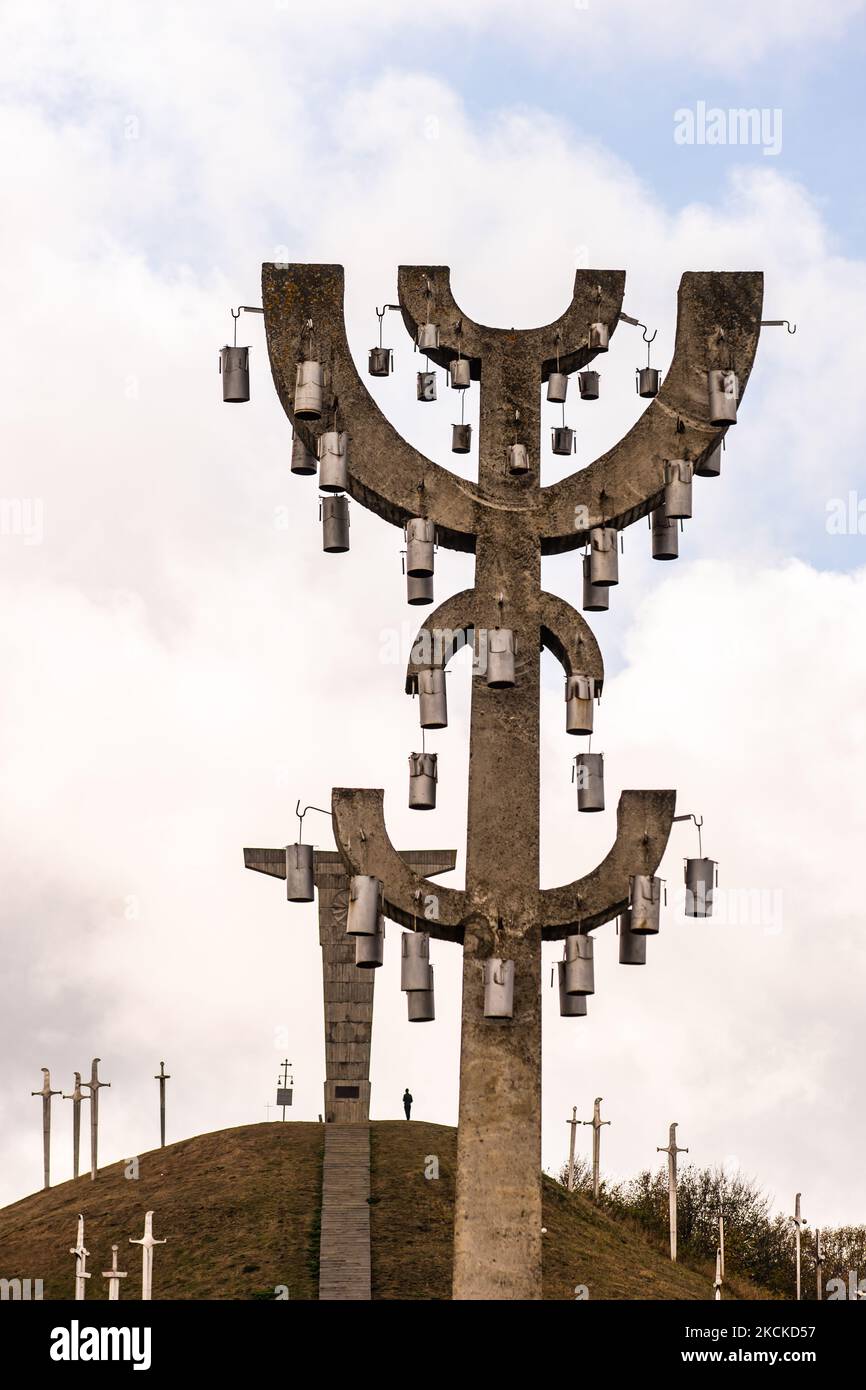 Giant swards of Didgori battle monument, famous travel landmark of ...