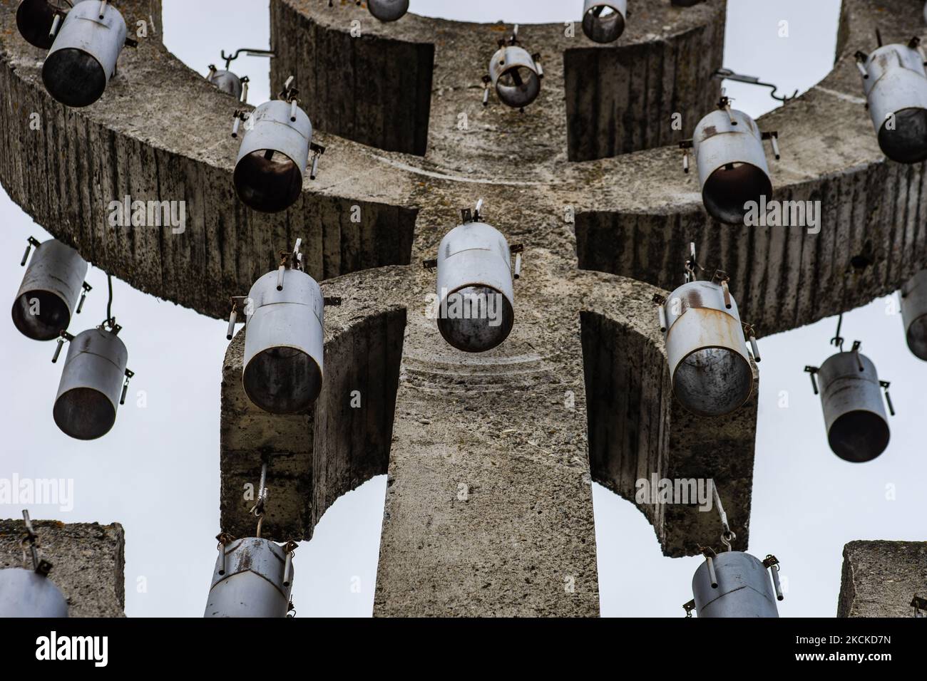 Giant swards of Didgori battle monument, famous travel landmark of ...