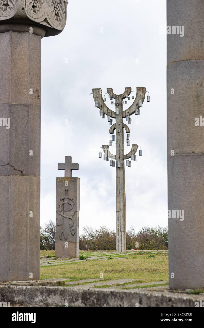 Giant swards of Didgori battle monument, famous travel landmark of ...