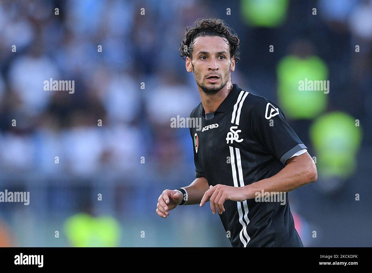 Luca Vignali of Spezia Calcio looks on during the Serie A match between ...