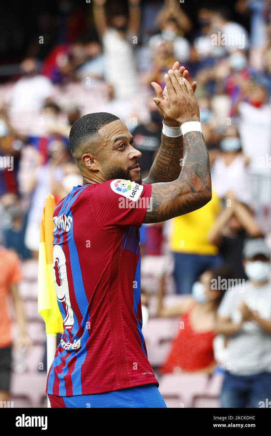 09 Memphis Depay of FC Barcelona celebrating his goal during the La ...