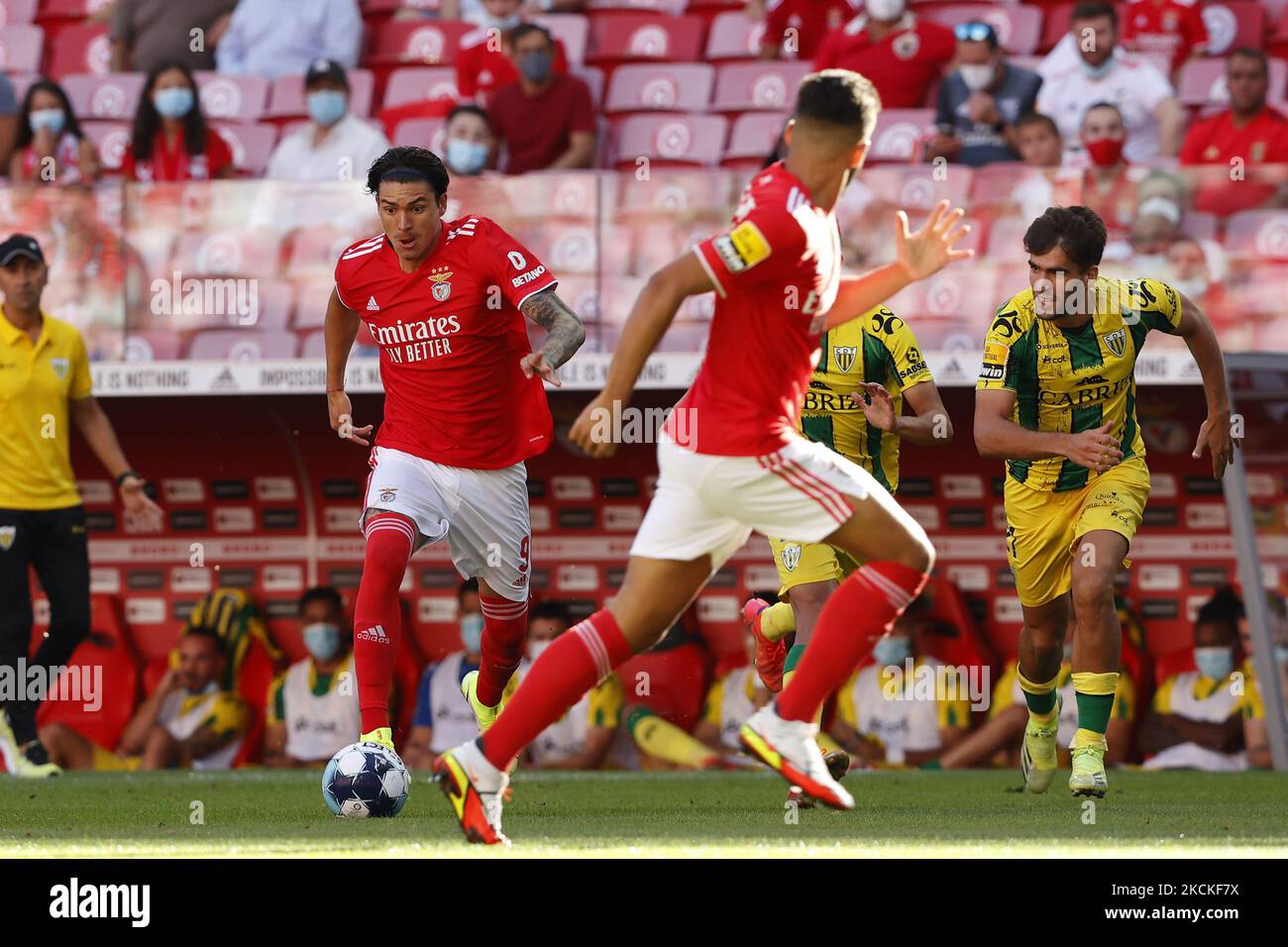 Darwin Nunez conducts the ball during the match for Liga BWIN between ...