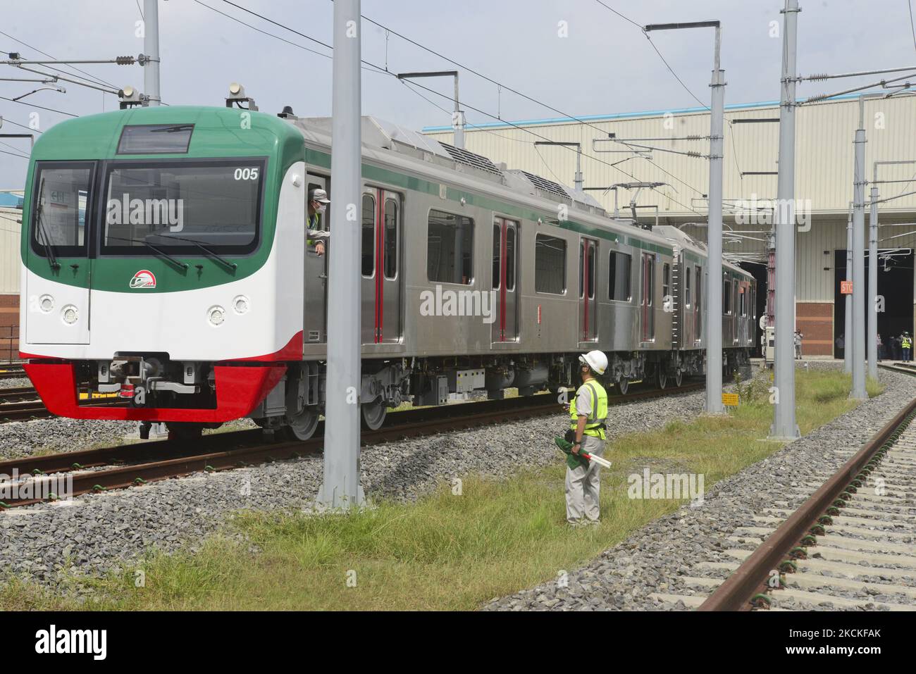 Bangladesh's first-ever metro rail train during its first formal trial ...