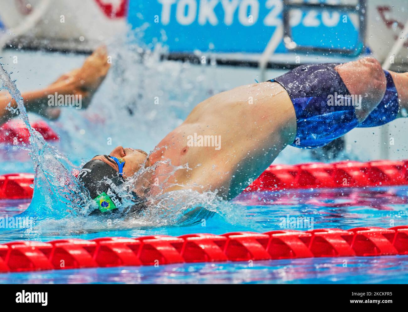 Andrey Pereira Garbe from Brazil during swimming at the Tokyo ...
