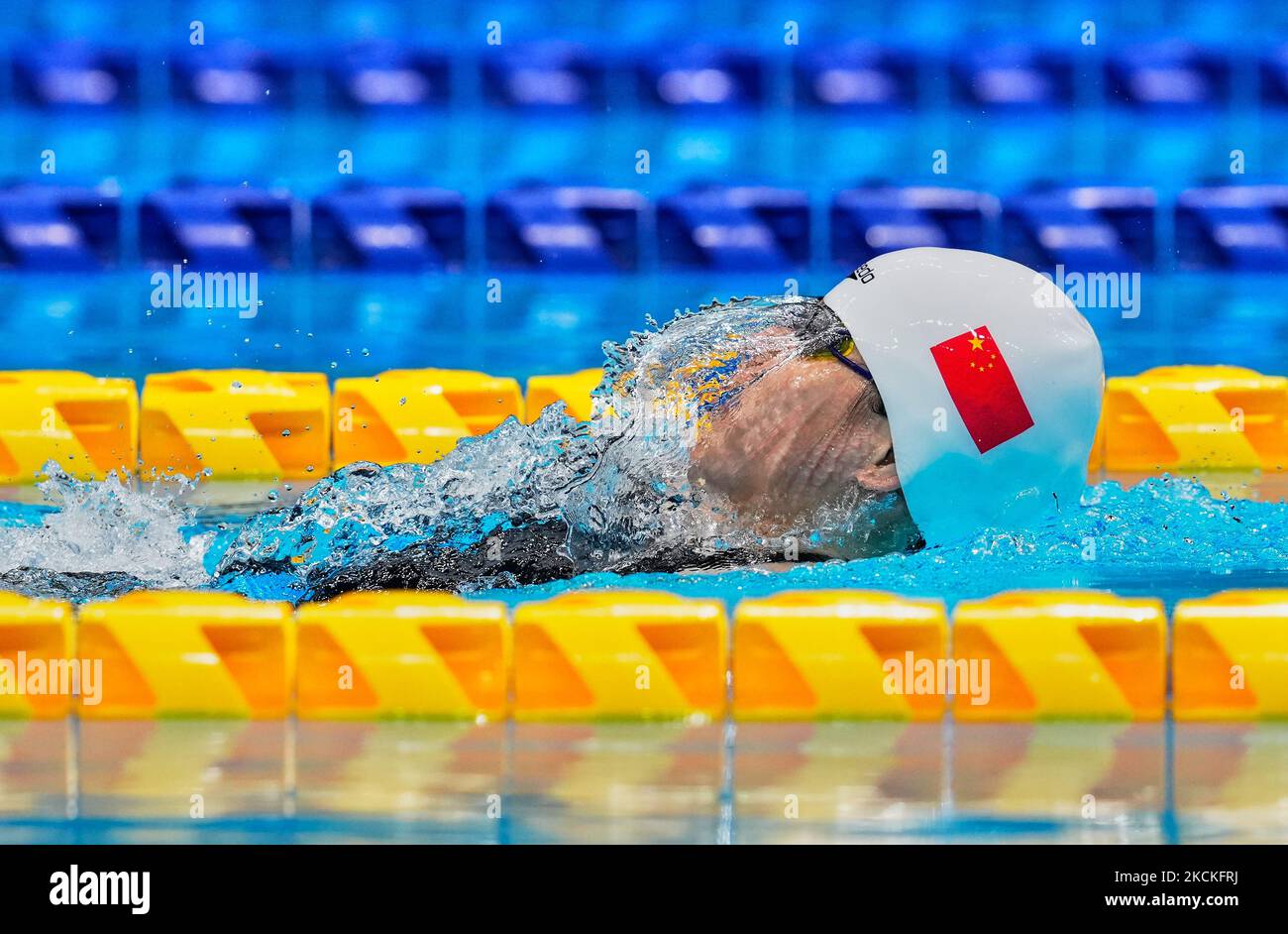 Dong Lu from China during swimming at the Tokyo Paraolympics, Tokyo ...
