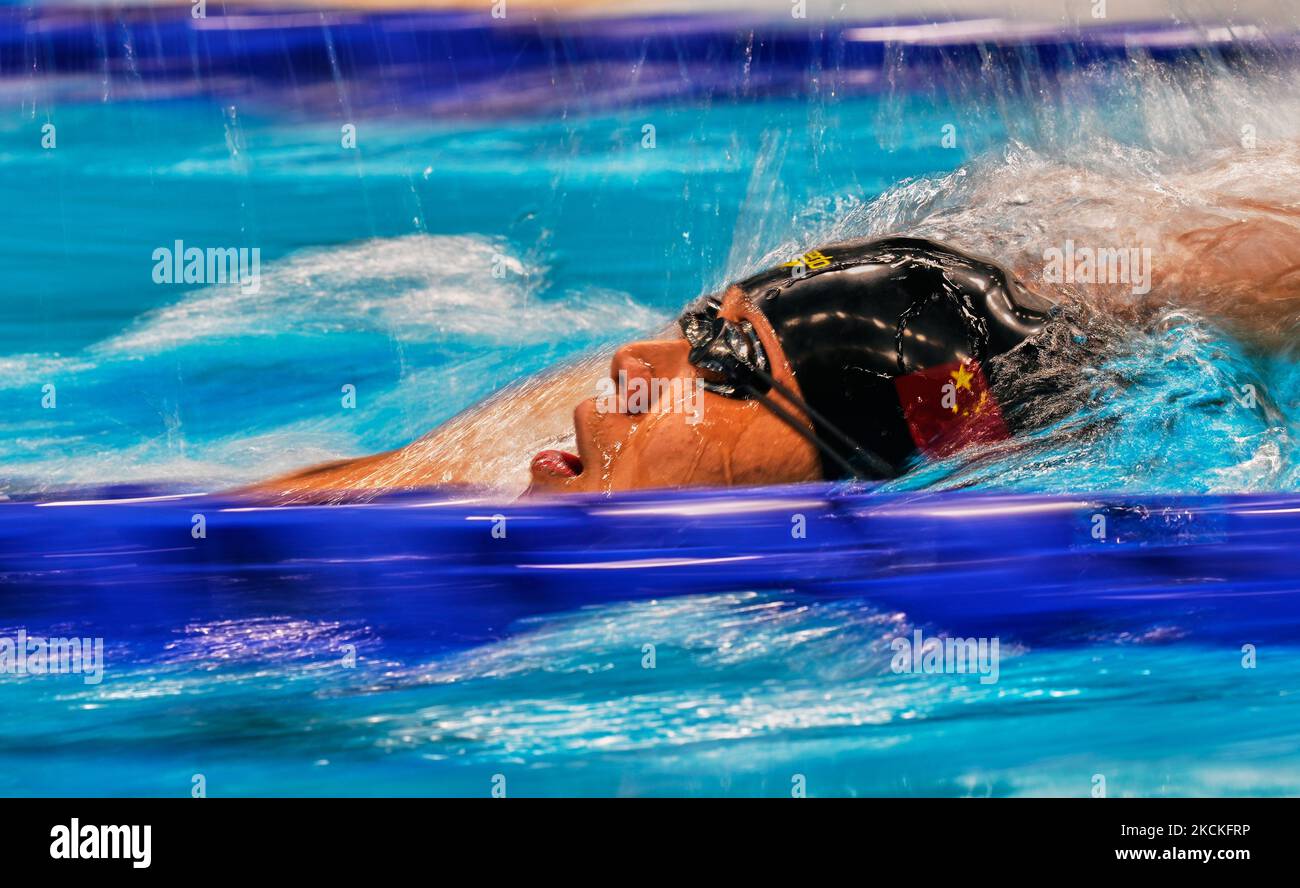 Bozun Yang from China at 200m medley during swimming at the Tokyo ...