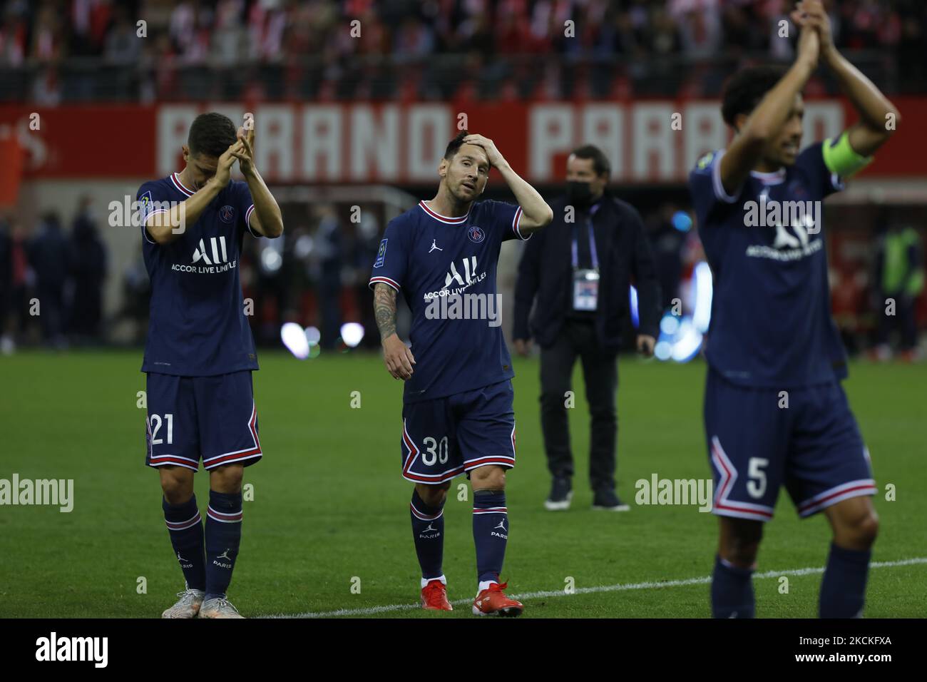 Lionel Messi during the French championship Ligue 1 football match ...
