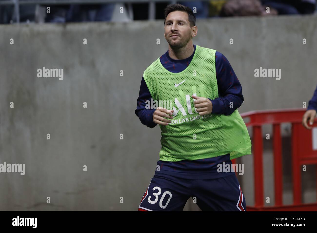 Lionel Messi during the French championship Ligue 1 football match ...