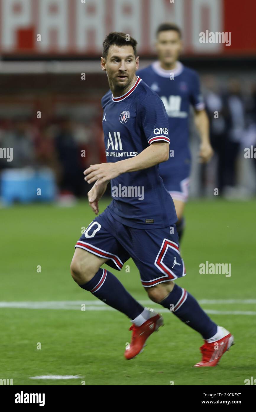 Lionel Messi during the French championship Ligue 1 football match ...