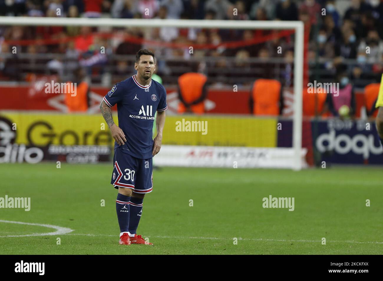 Lionel Messi during the French championship Ligue 1 football match ...