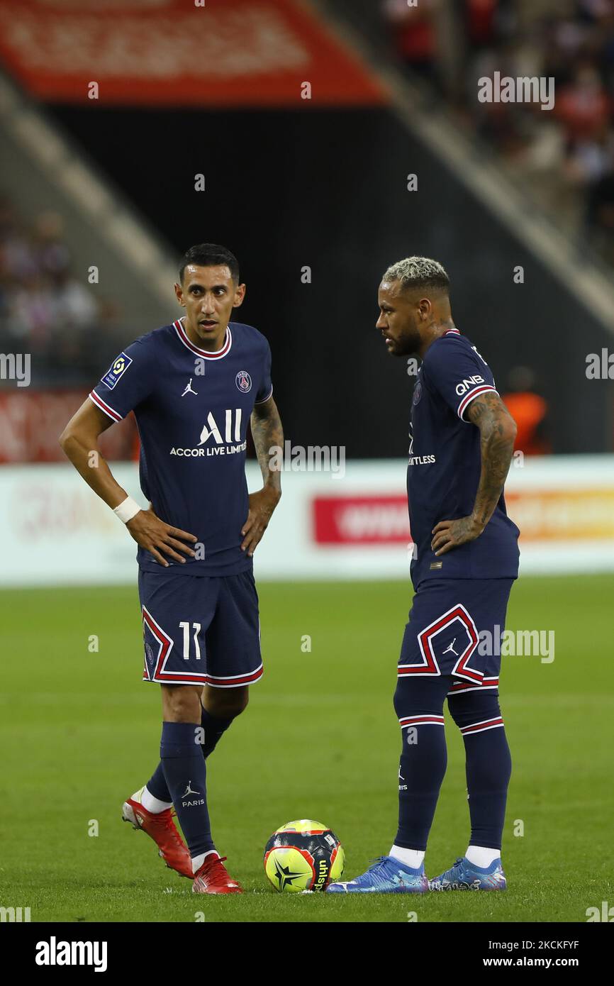during the French championship Ligue 1 football match between Stade de Reims and Paris Saint ...