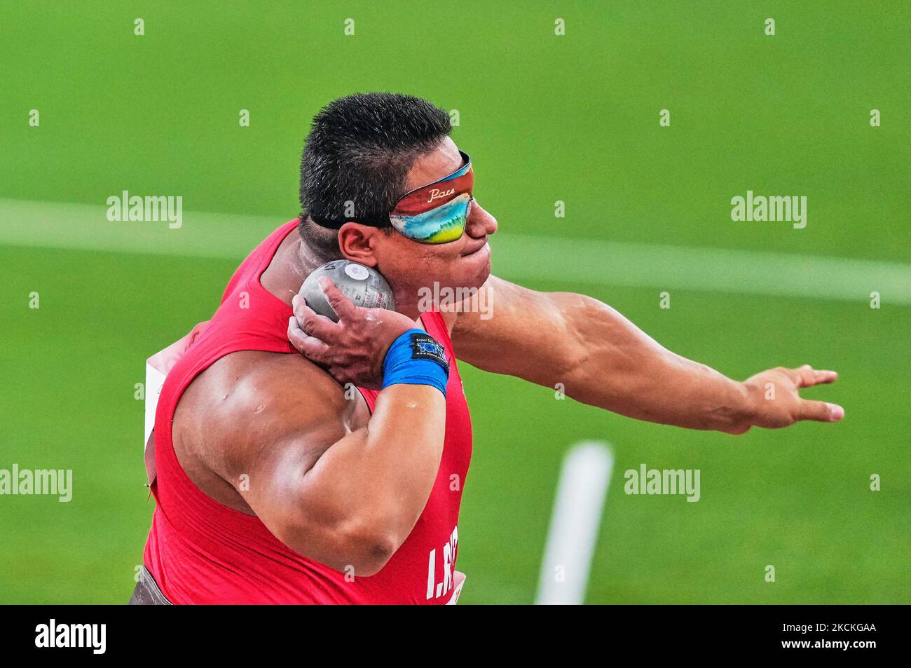 Mahdi Olad from Iran at shut put during athletics at the Tokyo ...
