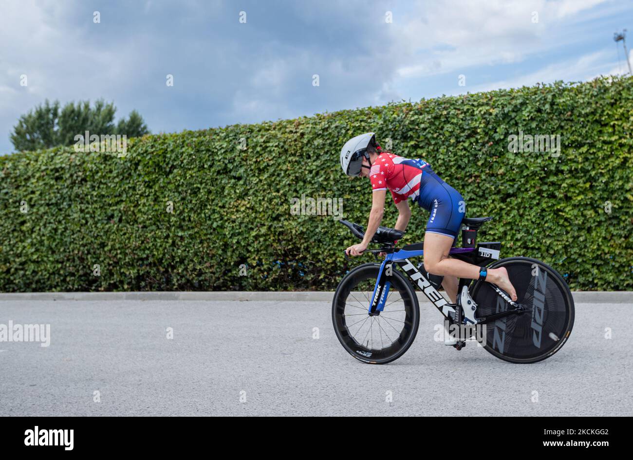 Skye Moench of Team USA is staring the bike course at The Collins Cup ...