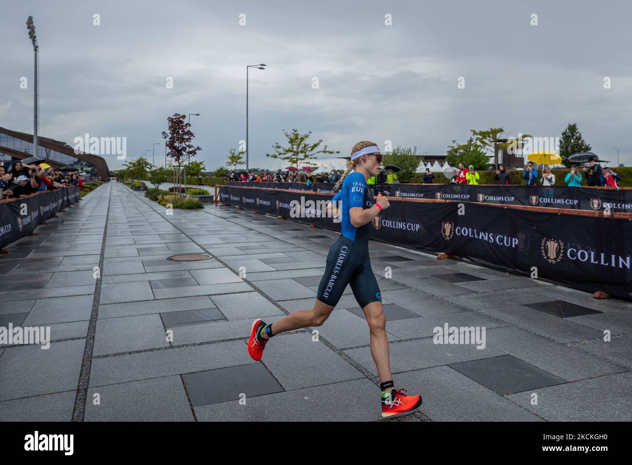 Lucy Charles-Barclay of Team Europe is running at The Collins Cup on ...
