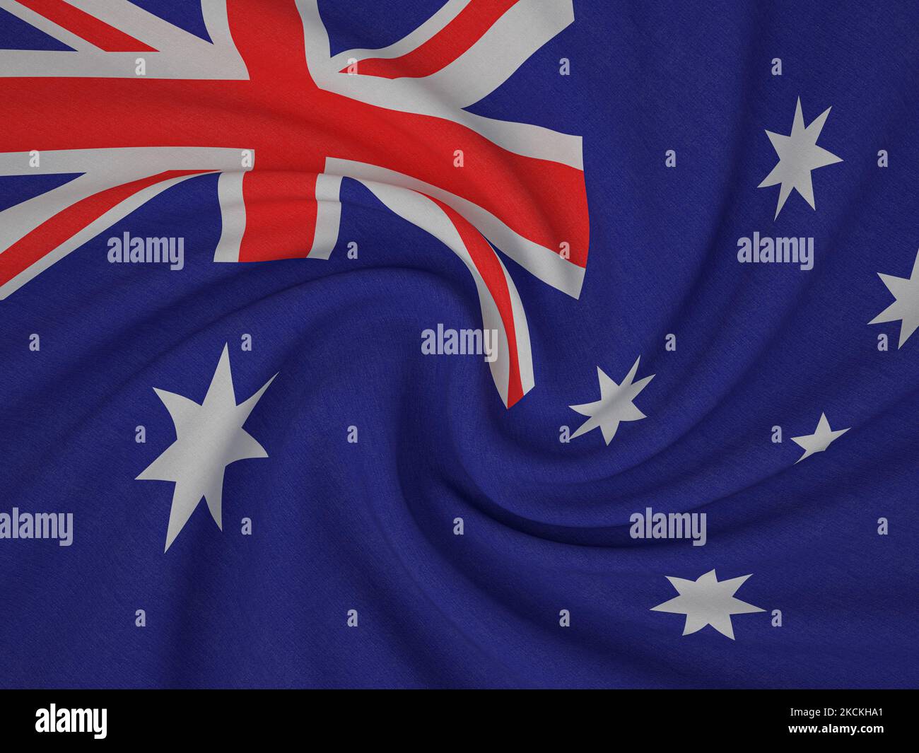 Twisted fabric Australia flag background. 3d illustration Stock Photo ...