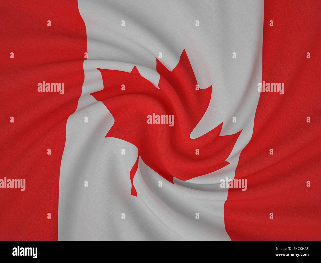 Twisted fabric Canada flag background. 3d illustration Stock Photo - Alamy