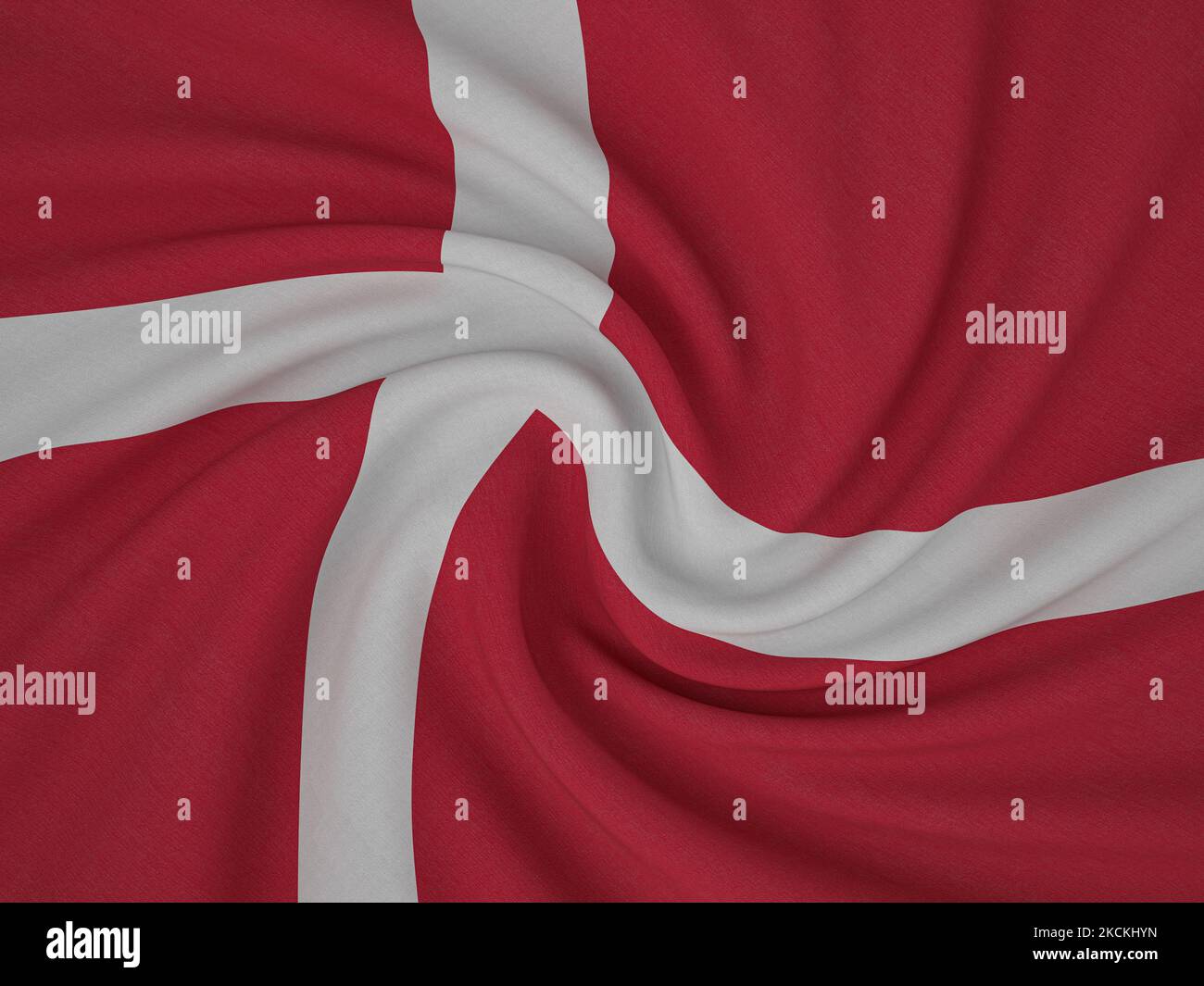 Twisted fabric Denmark flag background. 3d illustration Stock Photo - Alamy