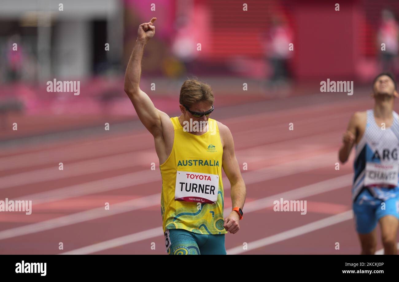 James Turner from Australia winning 400m during athletics at the Tokyo ...