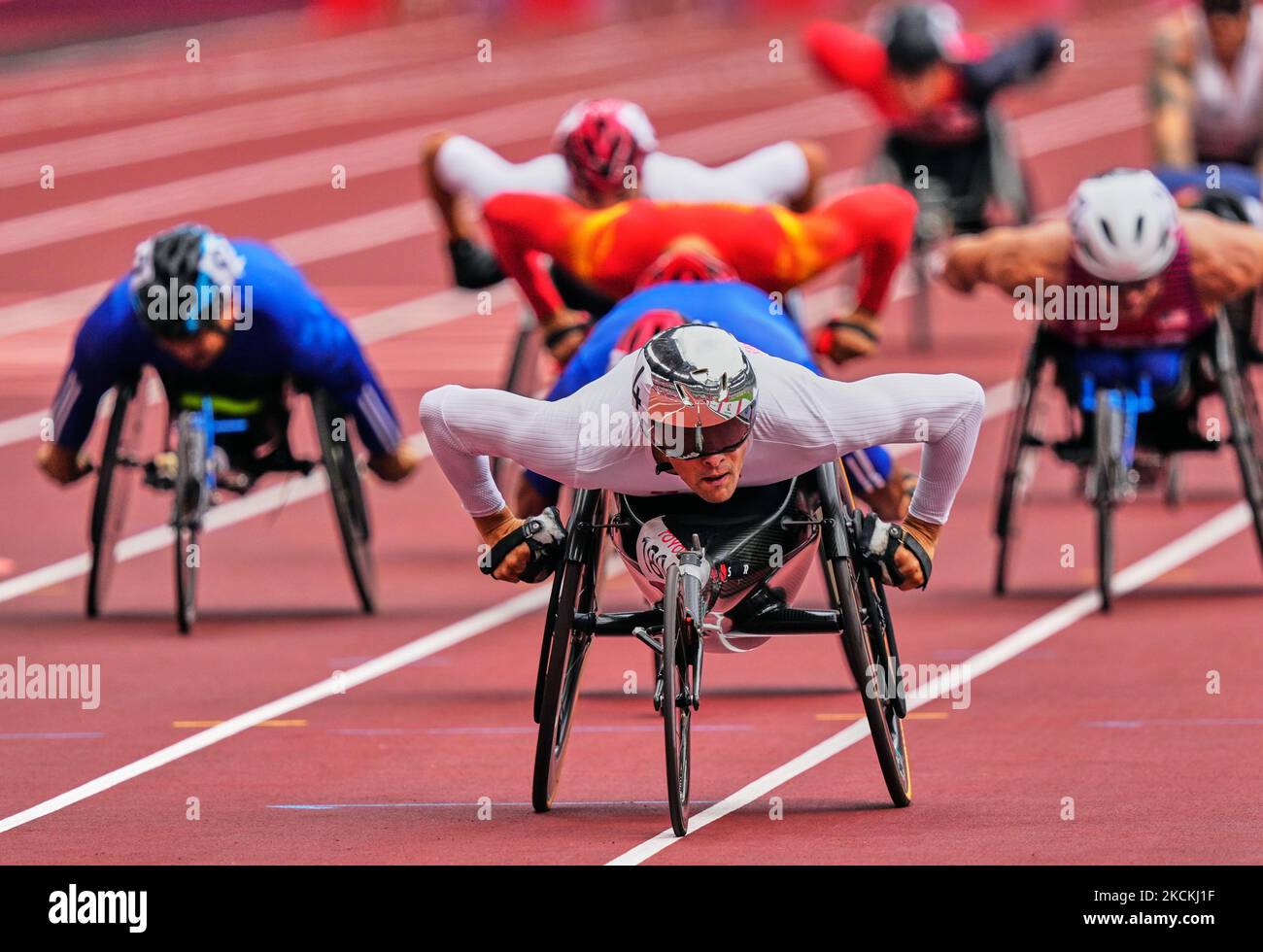 August 31, 2021: Marcel Hug from Switzerland winning 1500m during ...