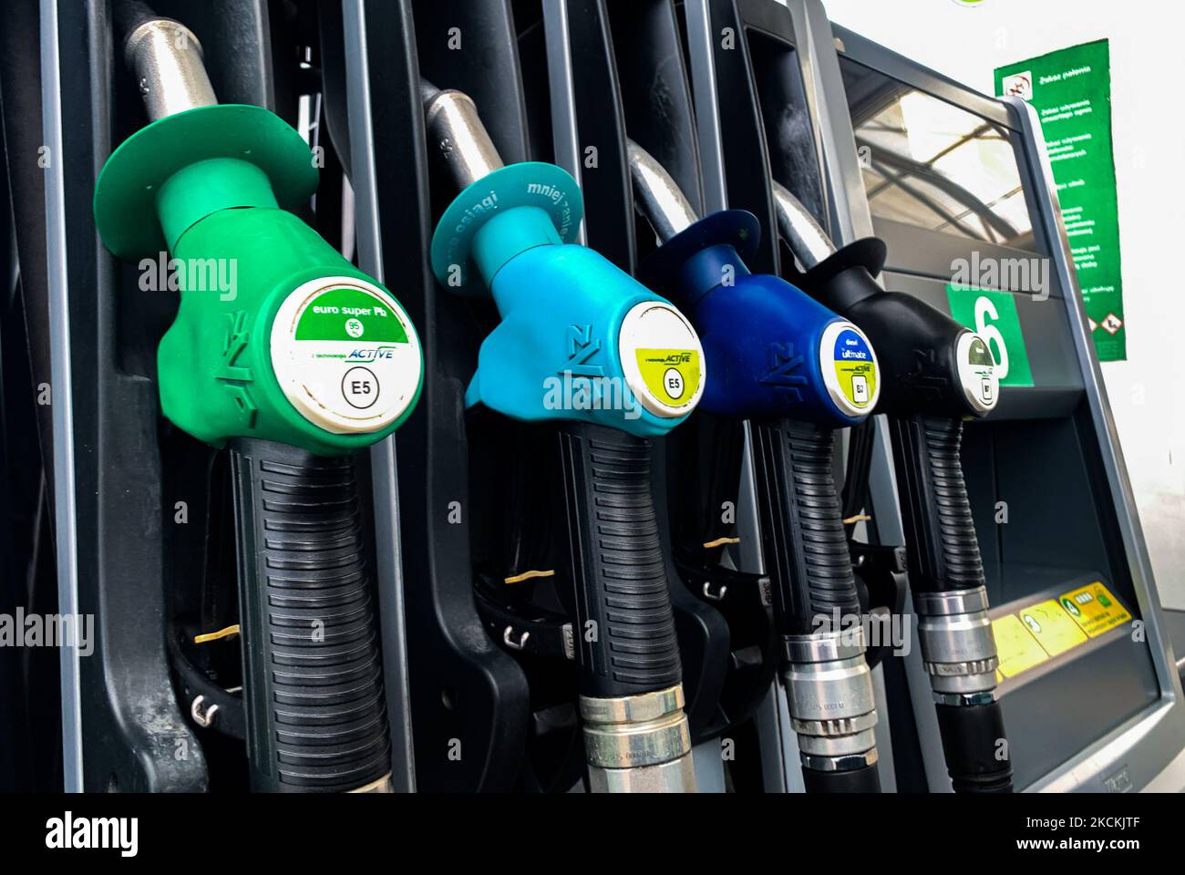A fuel pump is seen at BP petrol station in Andrychow, Poland on August ...