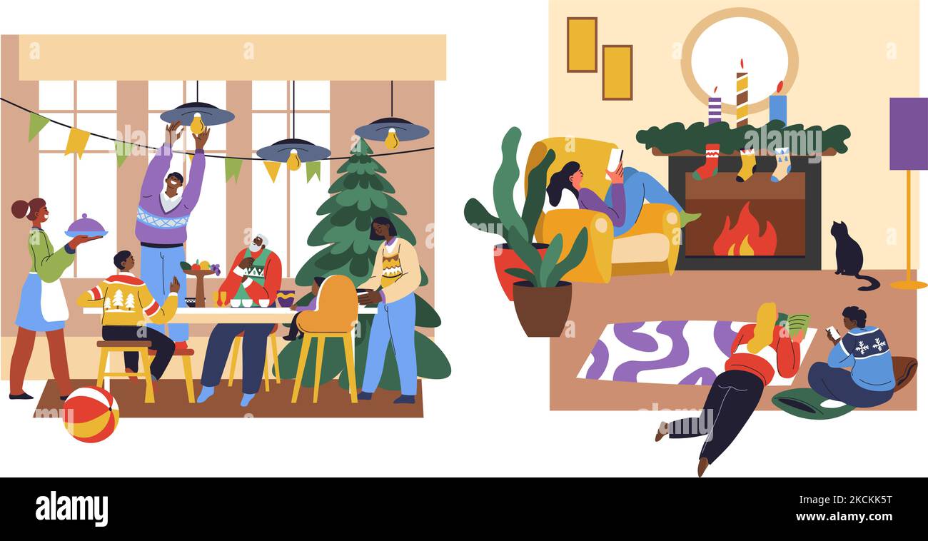 People christmas lunch Cut Out Stock Images & Pictures - Alamy