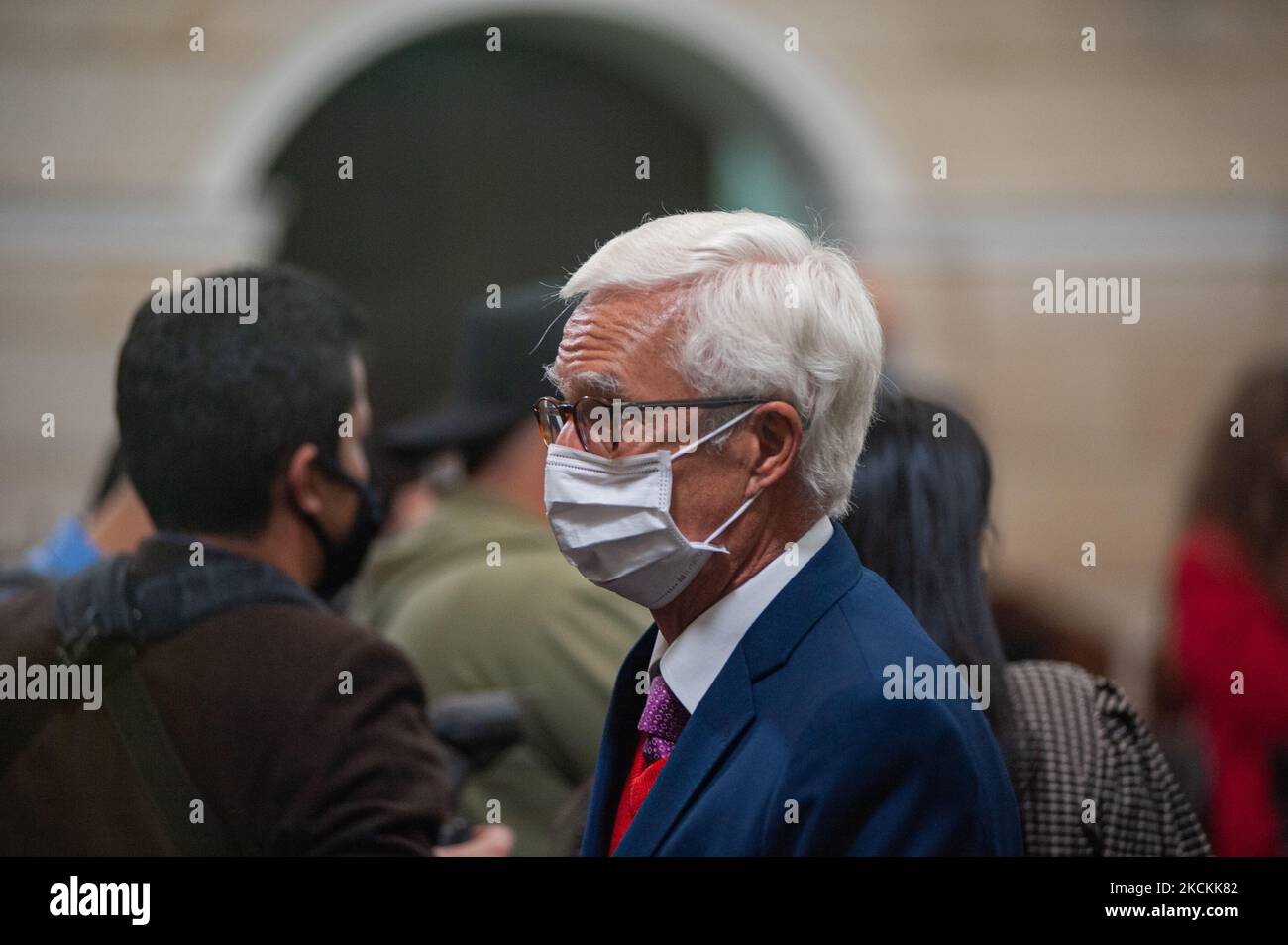 Jorge Enrique Robledo senator for the political party Dignidad during a ...