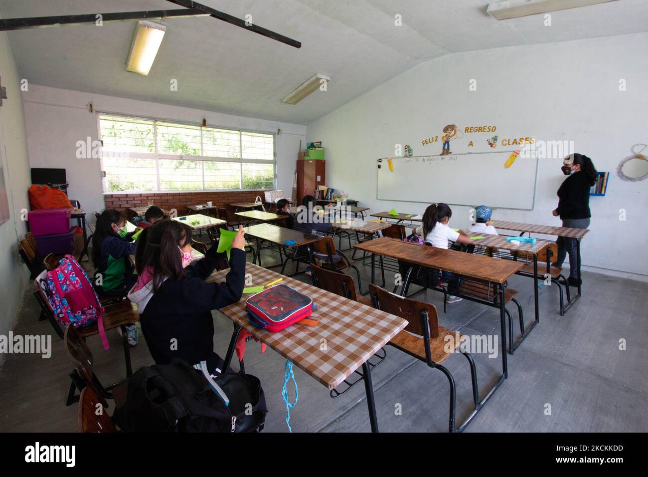 Students take classes in Mexico City, Mexico, on August 30, 2021. In ...