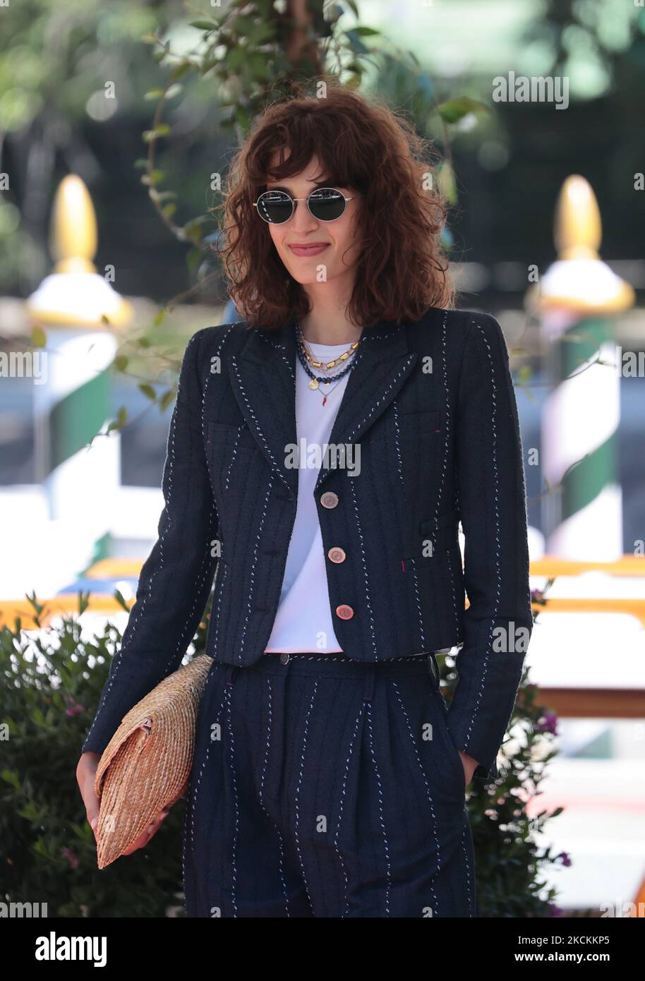 Greta Ferro arrives on the first day of the 78th Venice International ...