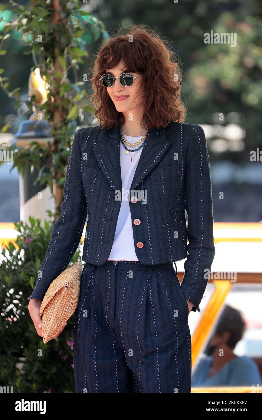 Greta Ferro arrives on the first day of the 78th Venice International ...