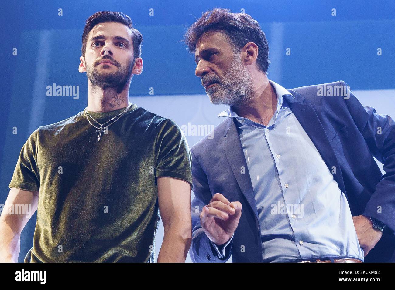 The actors Nacho Fresneda and Alvaro Rico during the performance of the ...