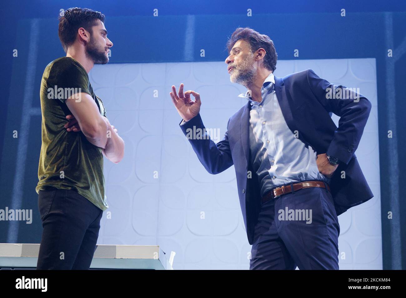 The actors Nacho Fresneda and Alvaro Rico during the performance of the ...