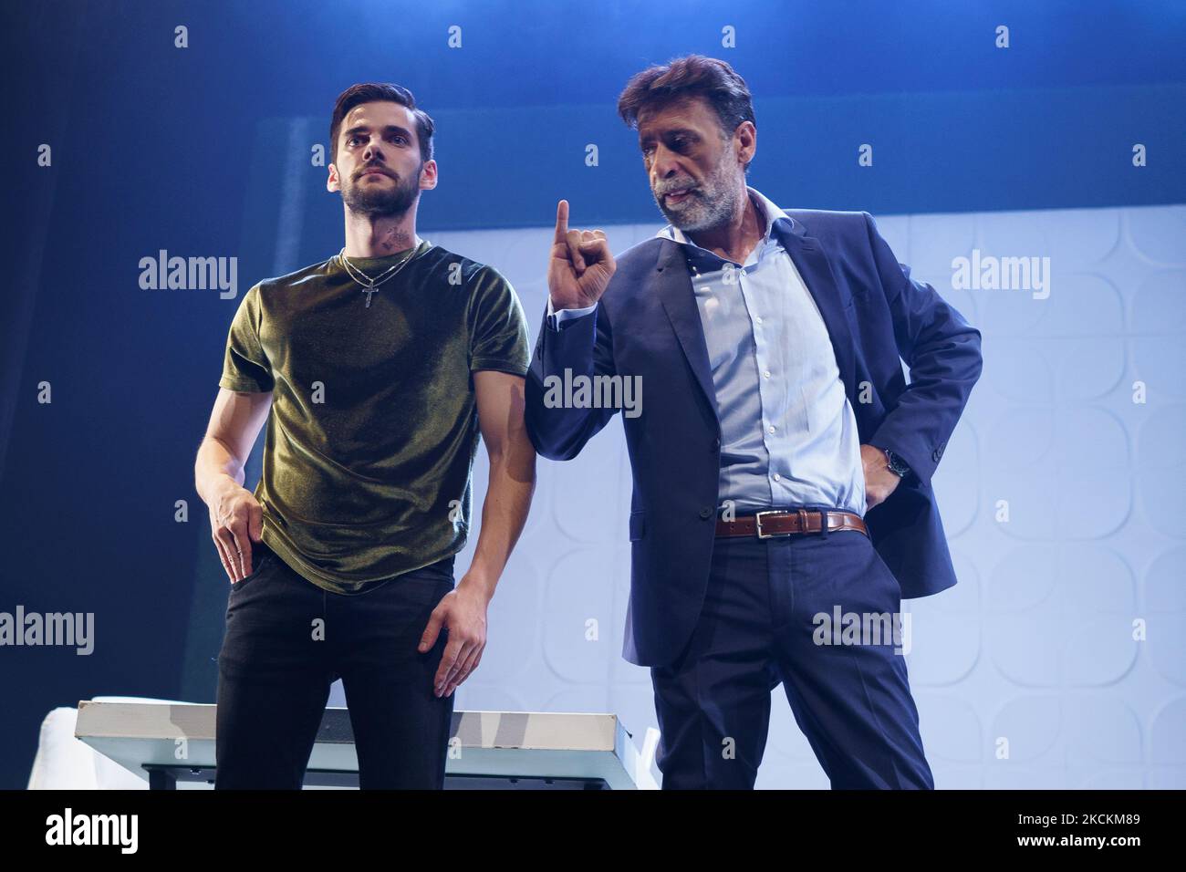 The actors Nacho Fresneda and Alvaro Rico during the performance of the ...