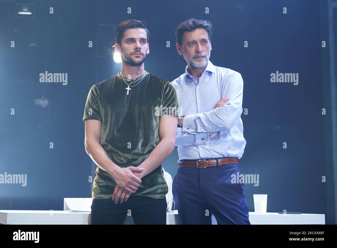 The actors Nacho Fresneda and Alvaro Rico during the performance of the ...