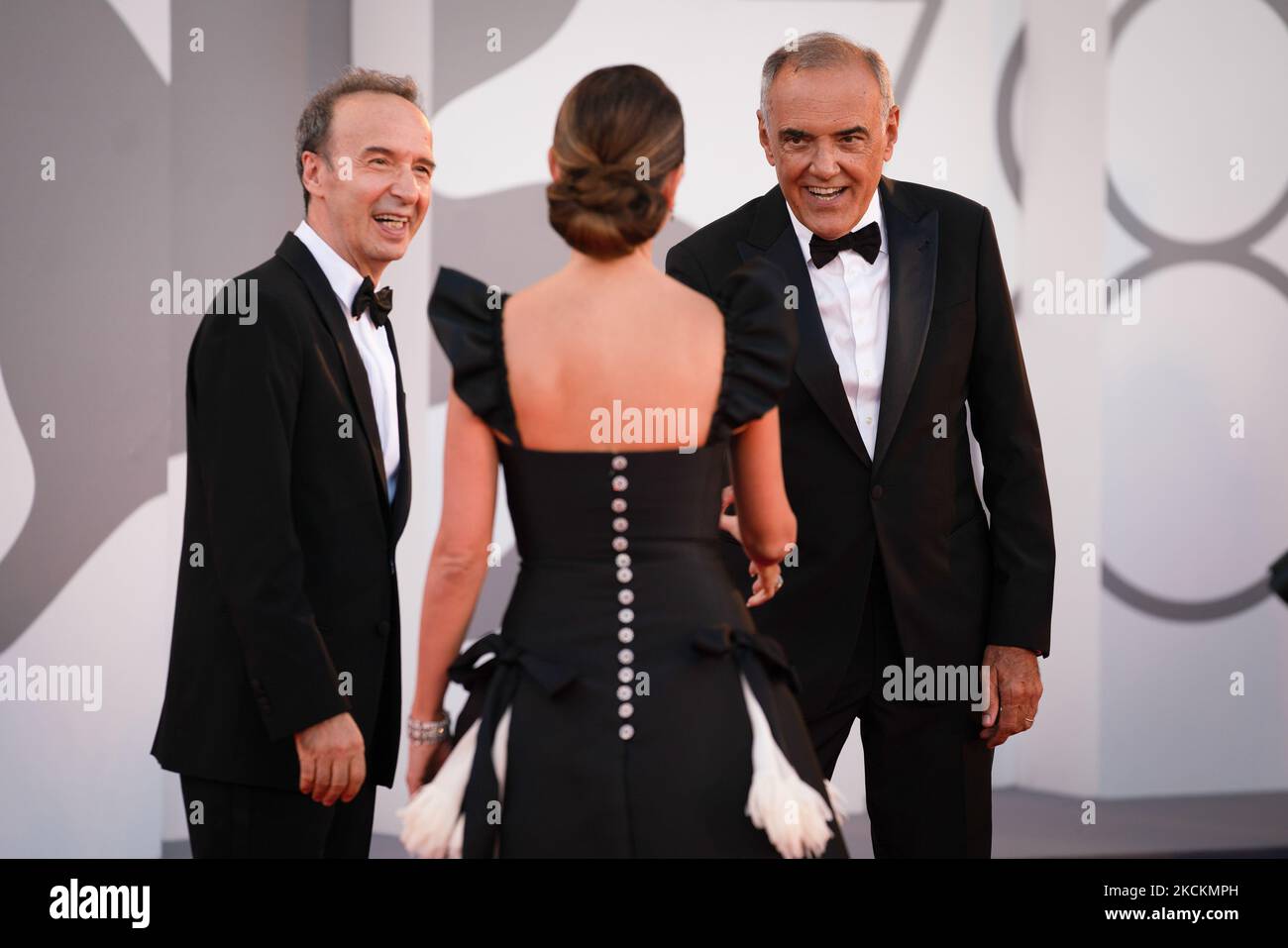 Roberto Benigni, Penelope Cruz and Alberto Barbera attends the red ...
