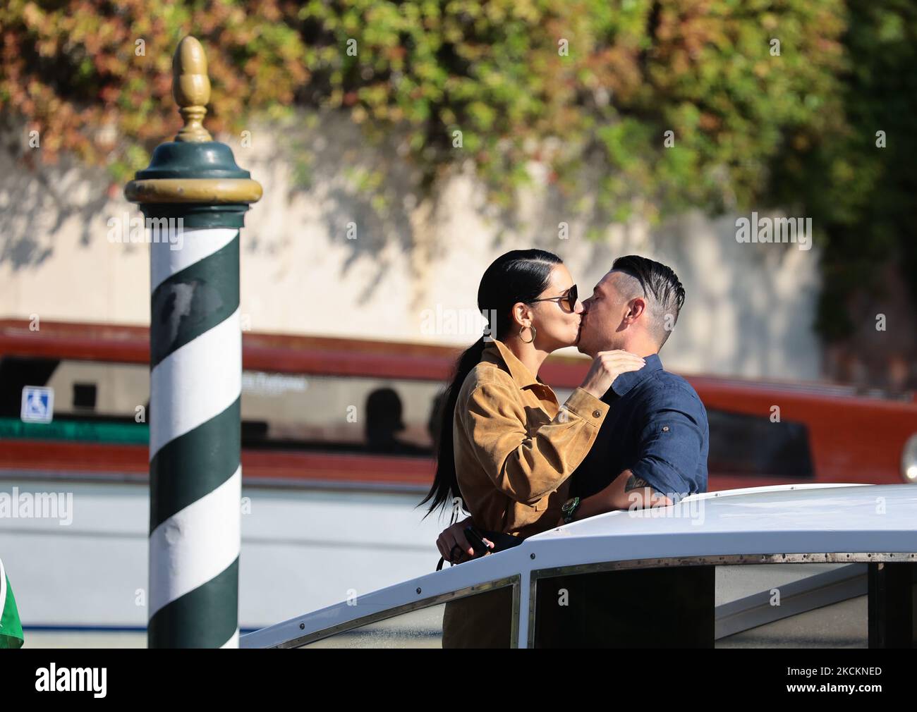 Adriana Lima and her boyfriend Andre L III arrive at the 78th Venice ...