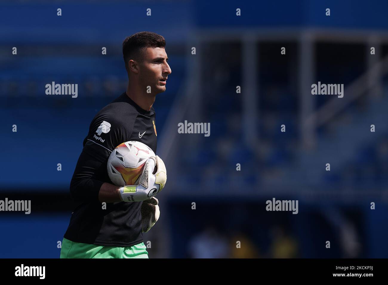 Dominik Greif of Mallorca during the warm-up before the La Liga ...