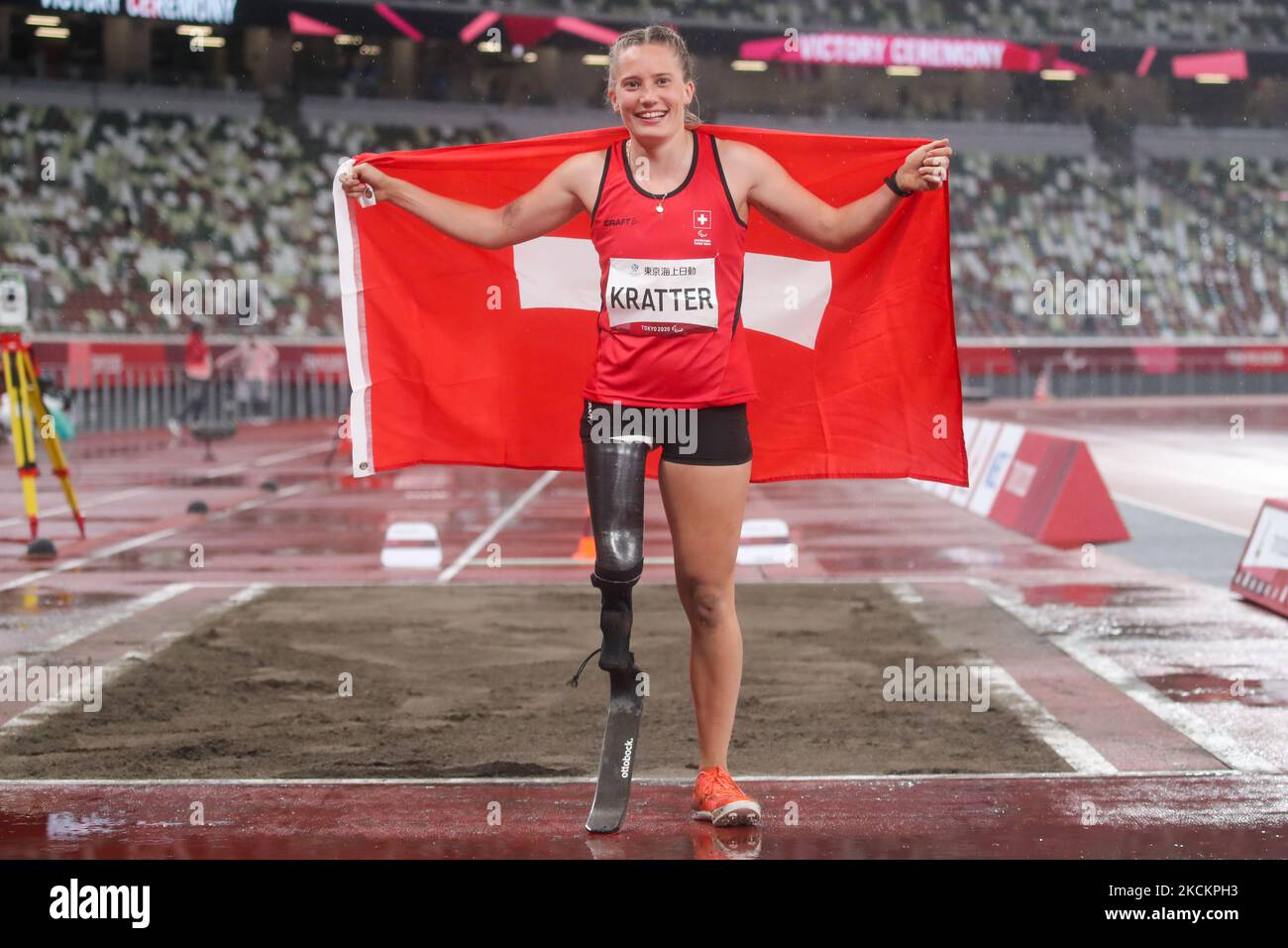 02/09/2021 Tokyo, Japan. Elena Kratter (ITA) reacts after she gets a ...