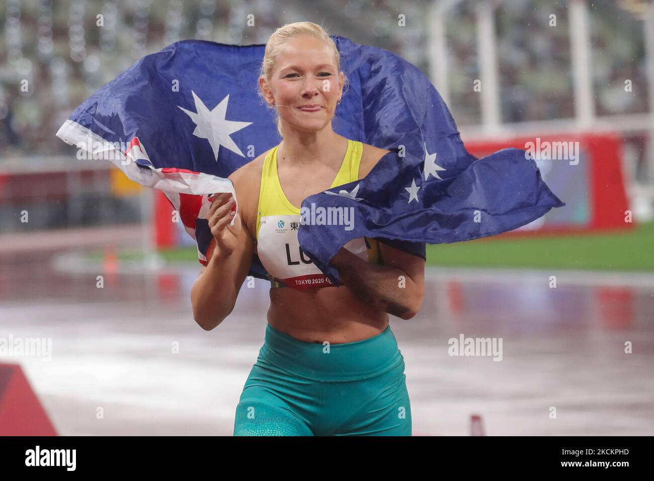 02/09/2021 Tokyo, Japan. Vanessa Low (AUS) reacts after she gets a gold ...