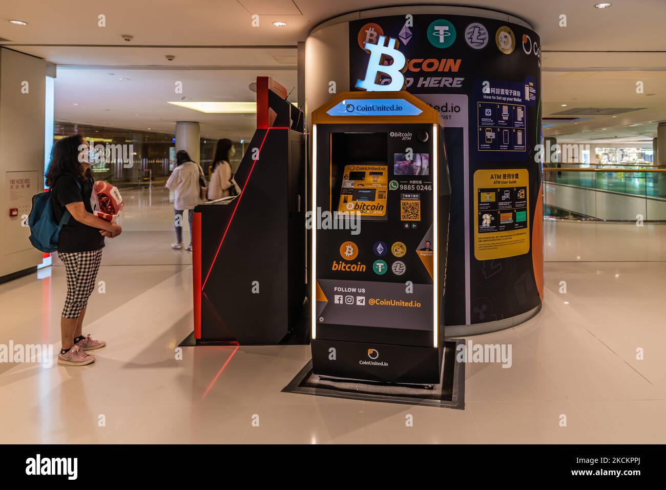 A bitcoin ATM can be seen in Discovery Park mall, in Tsuen Wan, in the ...