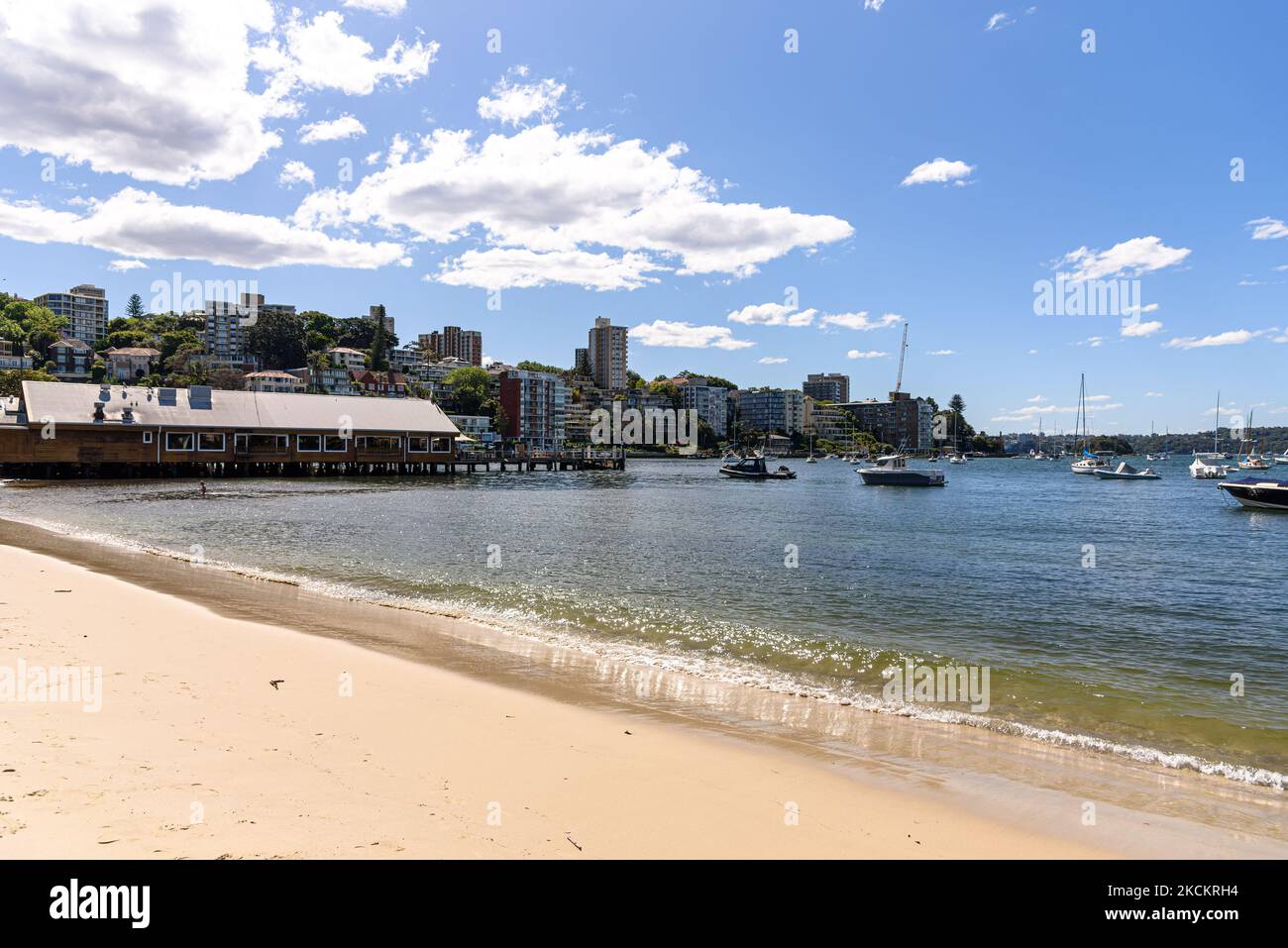 Boats and the Double Bay Ferry Wharf in Sydnet, Australia Stock Photo ...